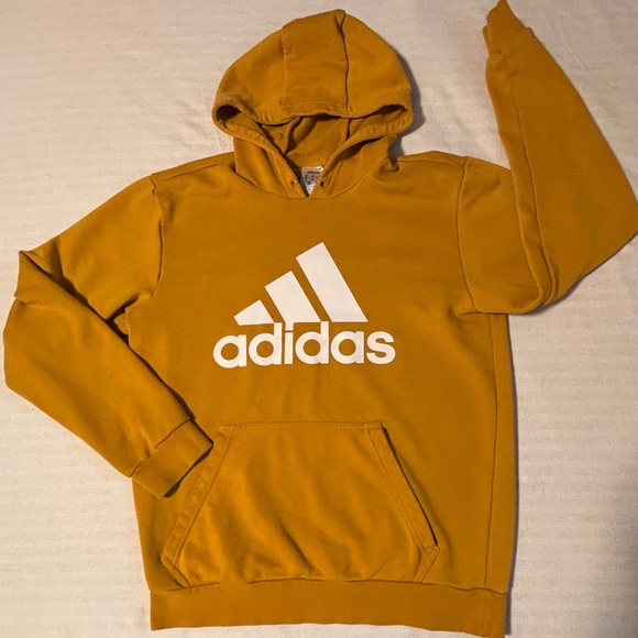 adidas | Shirts | Adidas Mustard Yellow Hoodie | Poshmark